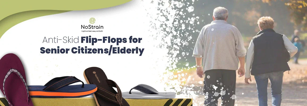 Safe & Comfortable Natural Rubber Flip-Flops for Seniors