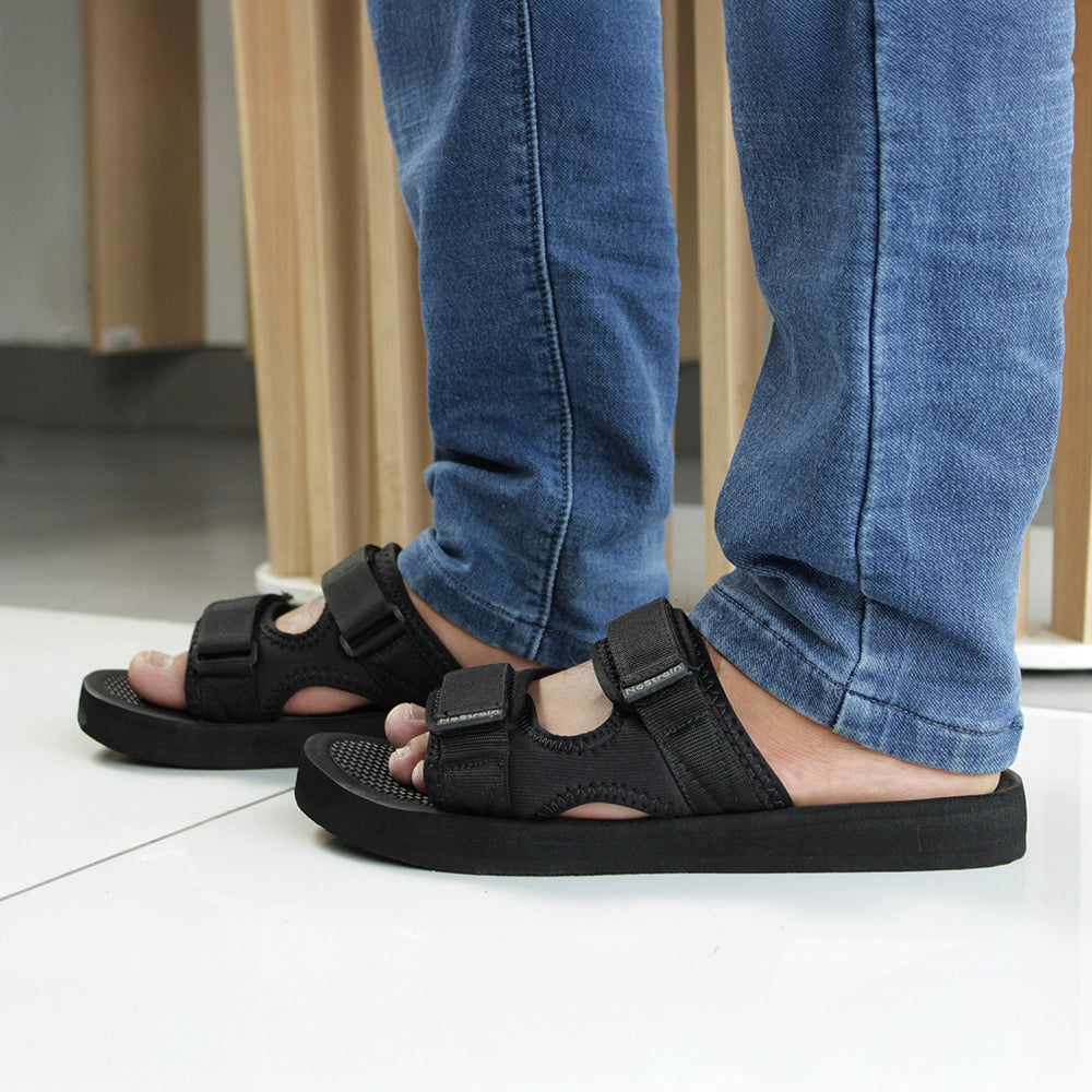 Strap Sandals - Black Men Platform Sandals - Nostrain
